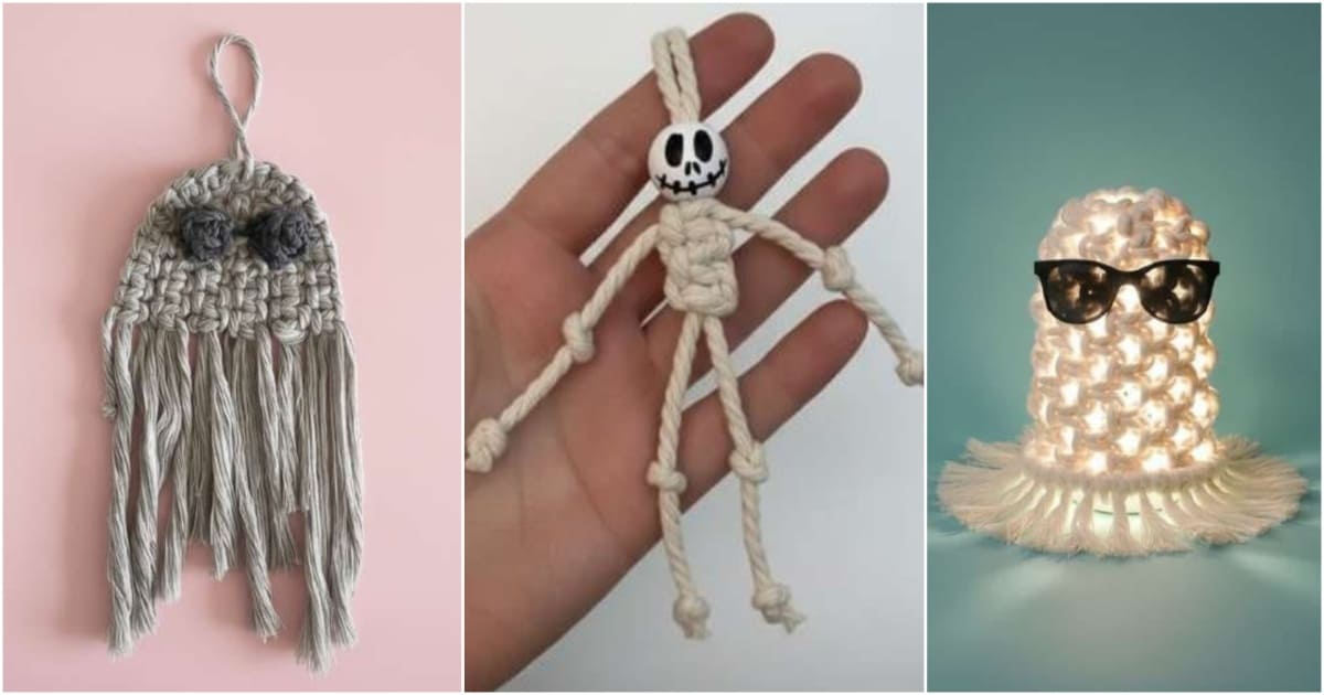 8 Spooky Macrame Halloween Patterns - Hello Lidy