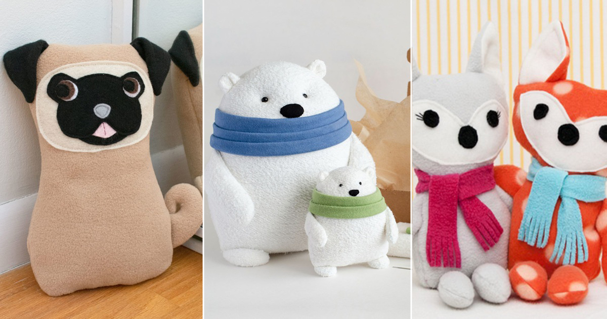 18 Sewing Animal Toys Free Patterns - Hello Lidy