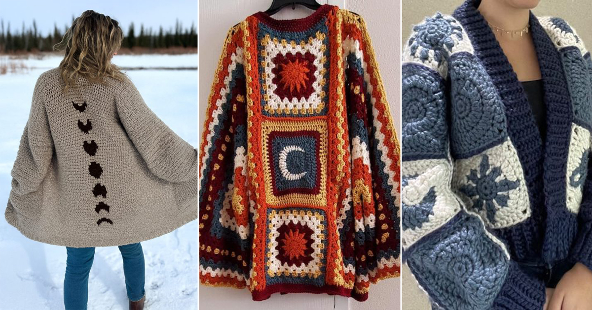 6 Celestial Cardigan Free Crochet Patterns - Hello Lidy