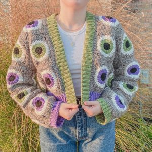 5 Crochet Eye Sweater Free Patterns - Hello Lidy