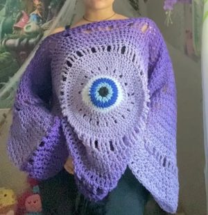 5 Crochet Eye Sweater Free Patterns - Hello Lidy