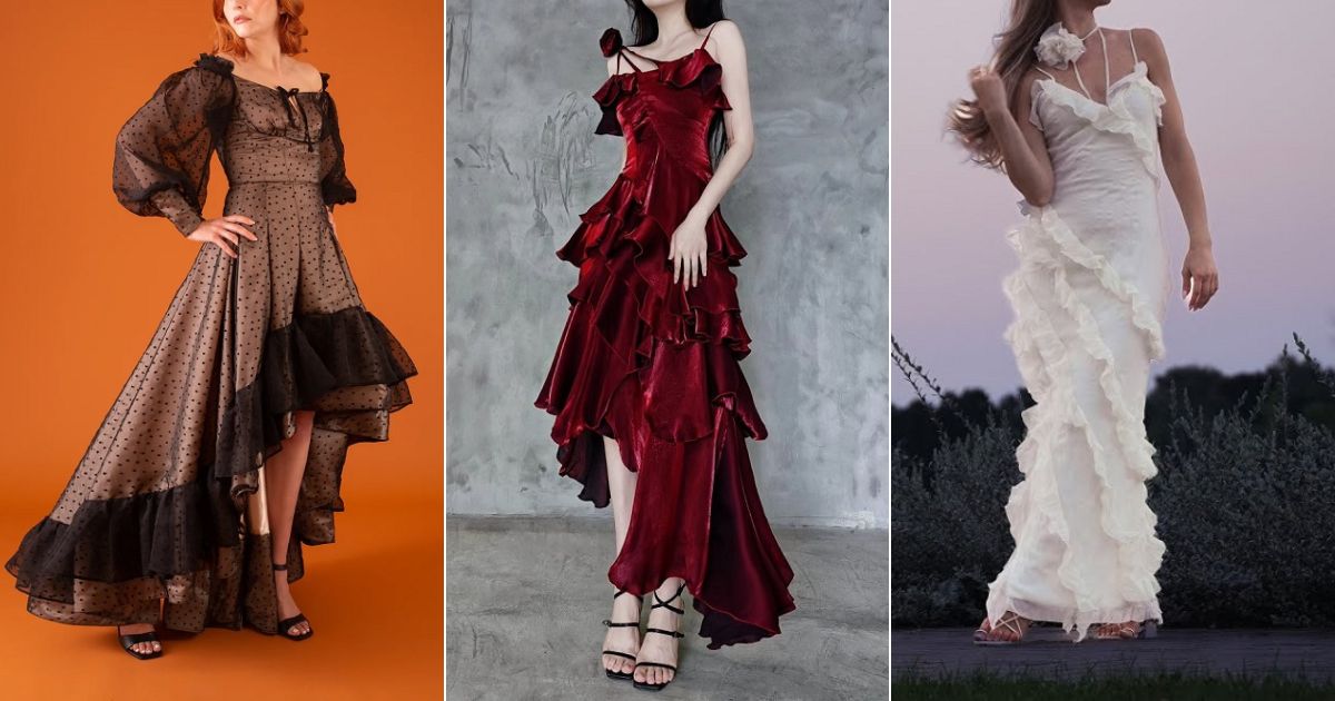 5 Asymmetrical Layered Ruffle Dress Free Sewing Patterns - Hello Lidy