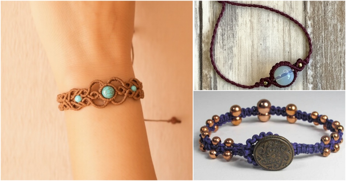7 Graduated Macrame Bead Bracelet Free Patterns - Hello Lidy