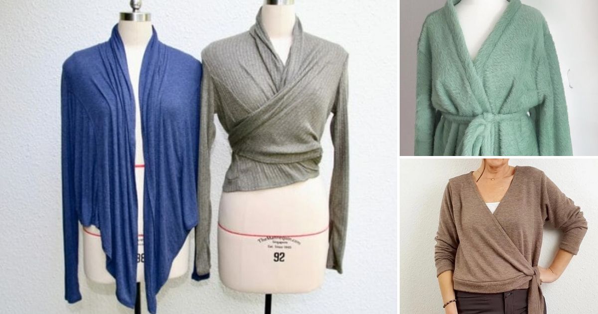 9 Wrap Cardigan Free Sewing Patterns - Hello Lidy