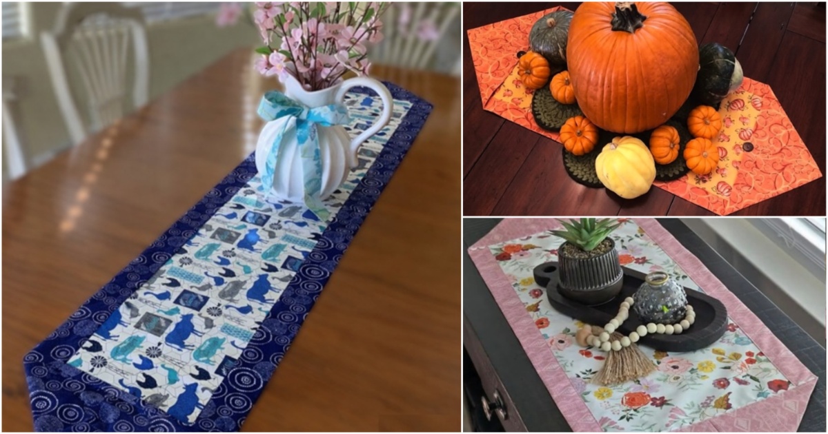 7 Ten Minutes Table Runner Free Sewing Patterns - Hello Lidy
