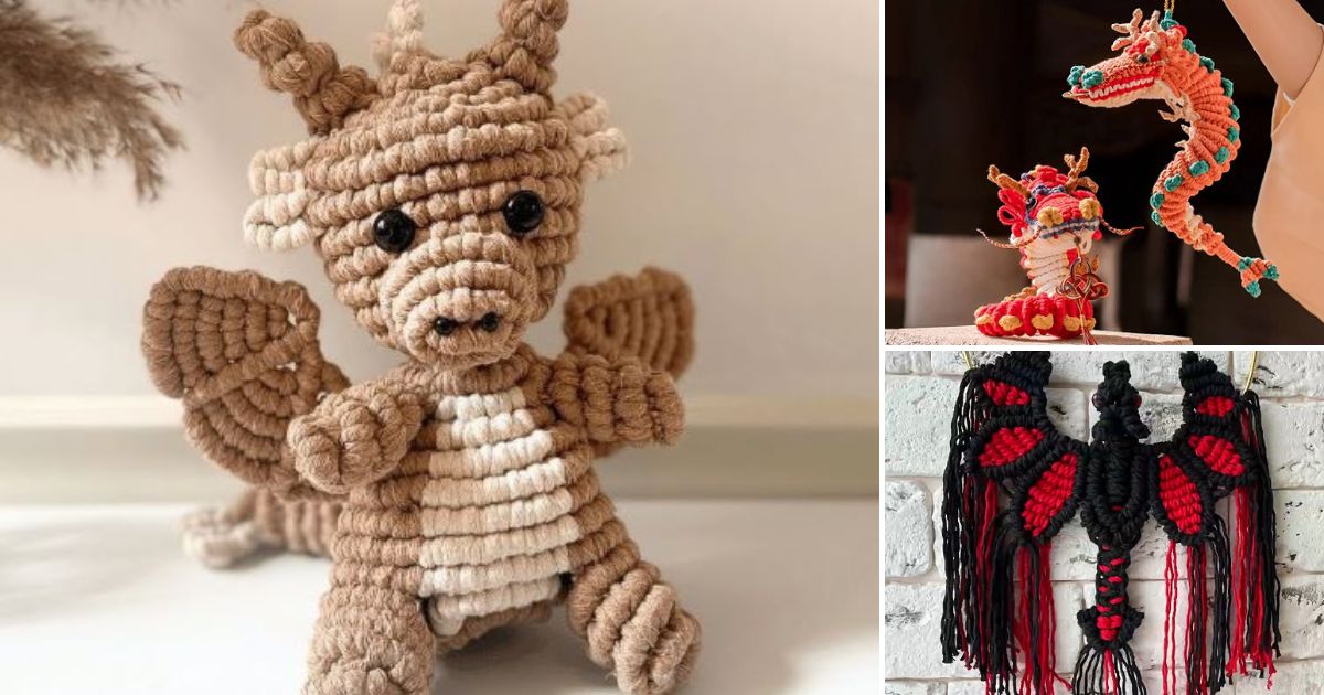 6 Macrame Dragon Free Patterns - Hello Lidy