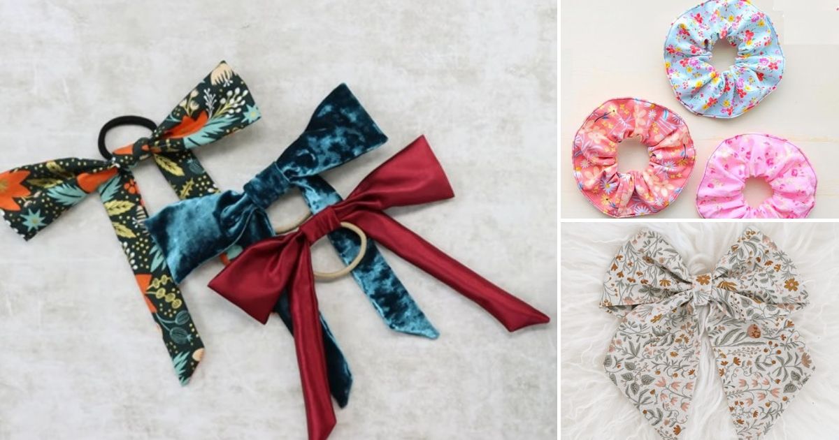 12 Ten Minutes Hair Accessories Free Sewing Patterns - Hello Lidy