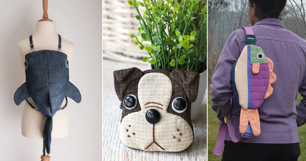 9 Animal Bag Free Sewing Patterns - Hello Lidy