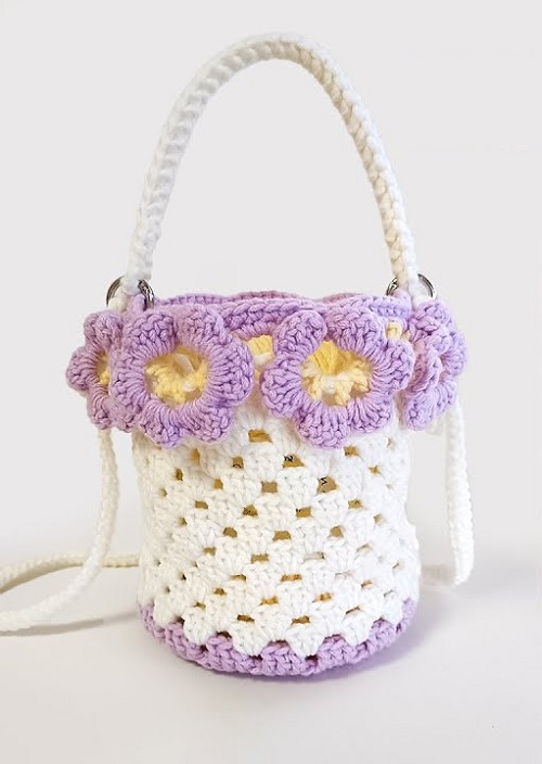 Crochet Flower Bouquet Bag Free Patterns - Hello Lidy